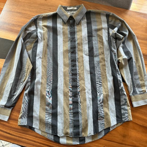 Expressions | Shirts | Expressions 8s Vintage Vertical Striped Collared ...